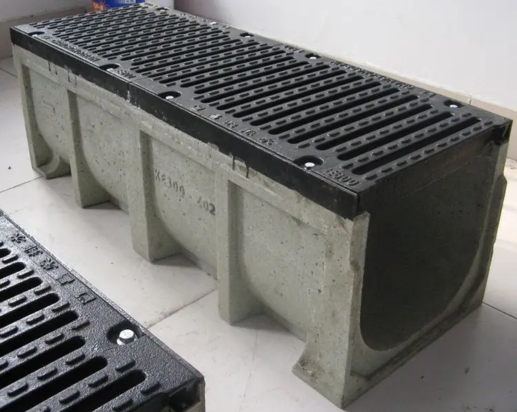 Co150 Resin Concrete Underground Trench Drain Gutter With Iso9001 ...