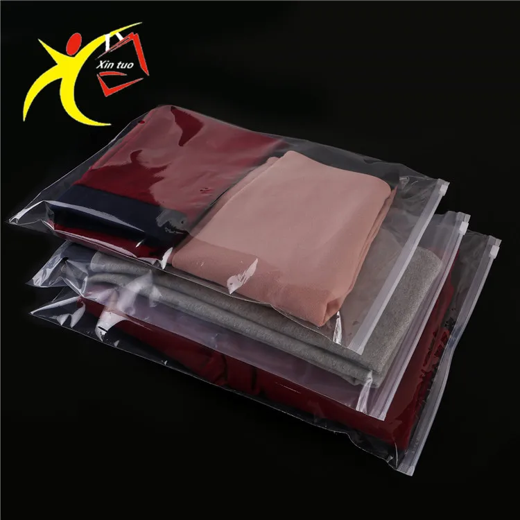 Custom Logo Clear Resealable Plastic Slider Large Zip Lock Plastic Bags ...