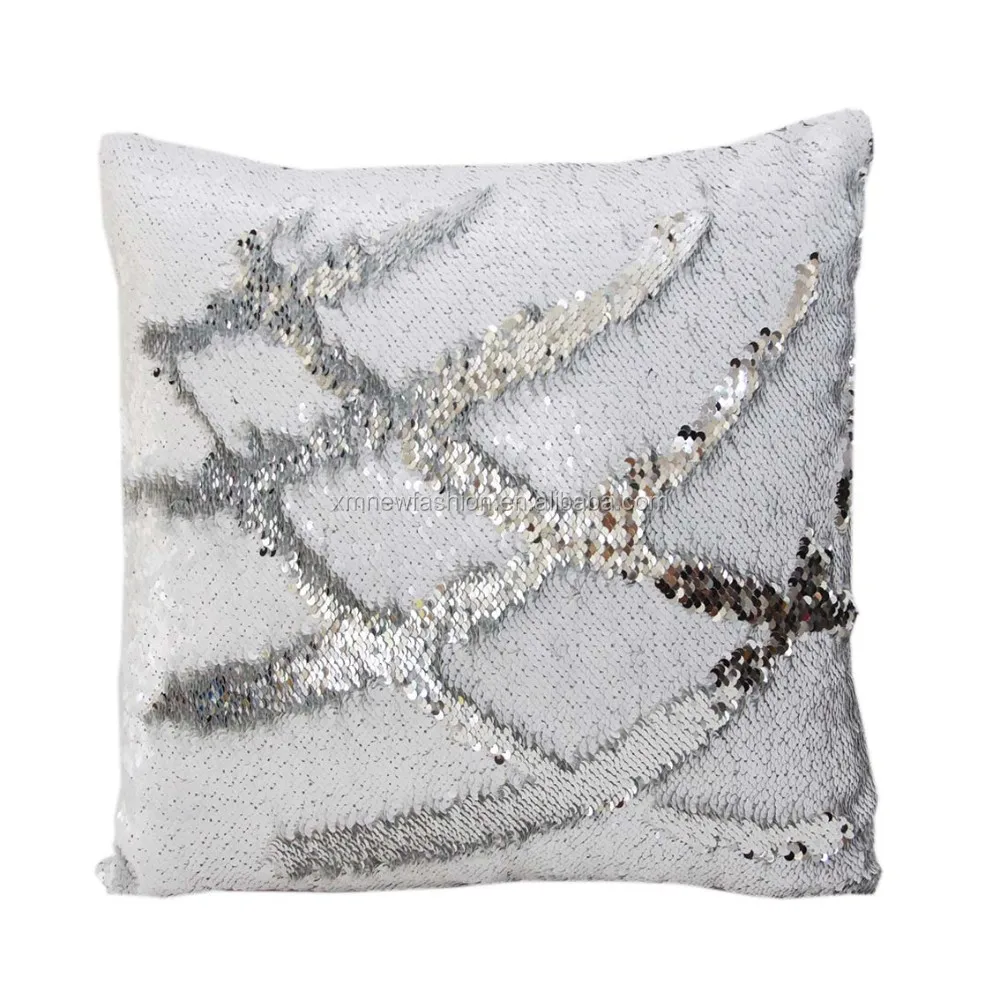 Mermaid Reversible Sequin Cushion,Two Tone Color Changing Sequin Throw ...