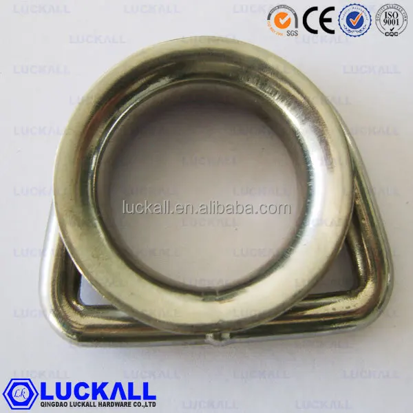 Stainless Steel 316 Welded D Ring Link With Round Thimble Rigging High ...