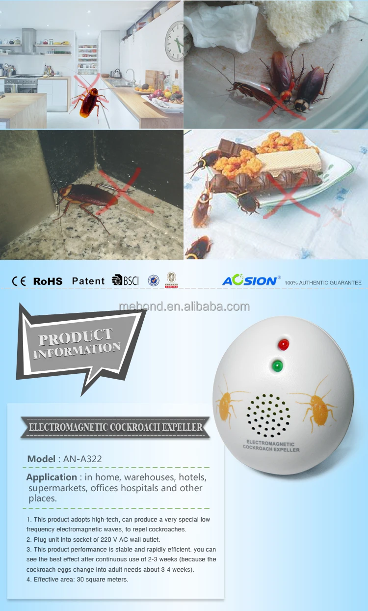Indoor Anti Effective Control Home Cockroach Repeller Ultrasonic ...