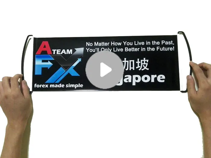 Custom Printed 24*70cm Retractable Hand Scrolling Banner - Buy ...