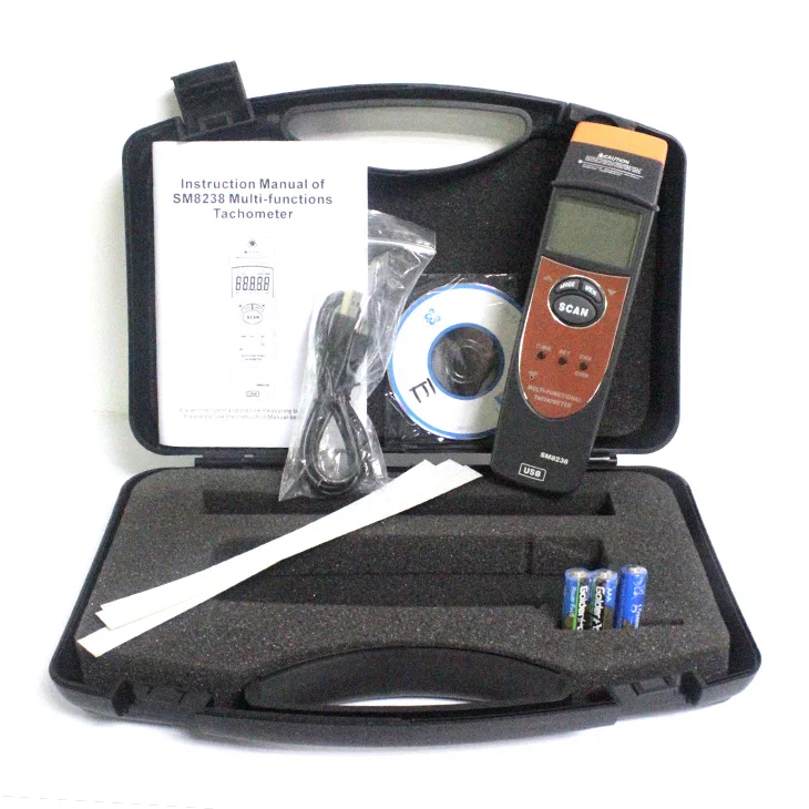 Digital Multi-functional Tachometer Tacho Meter Rpm Record Meter Tester ...