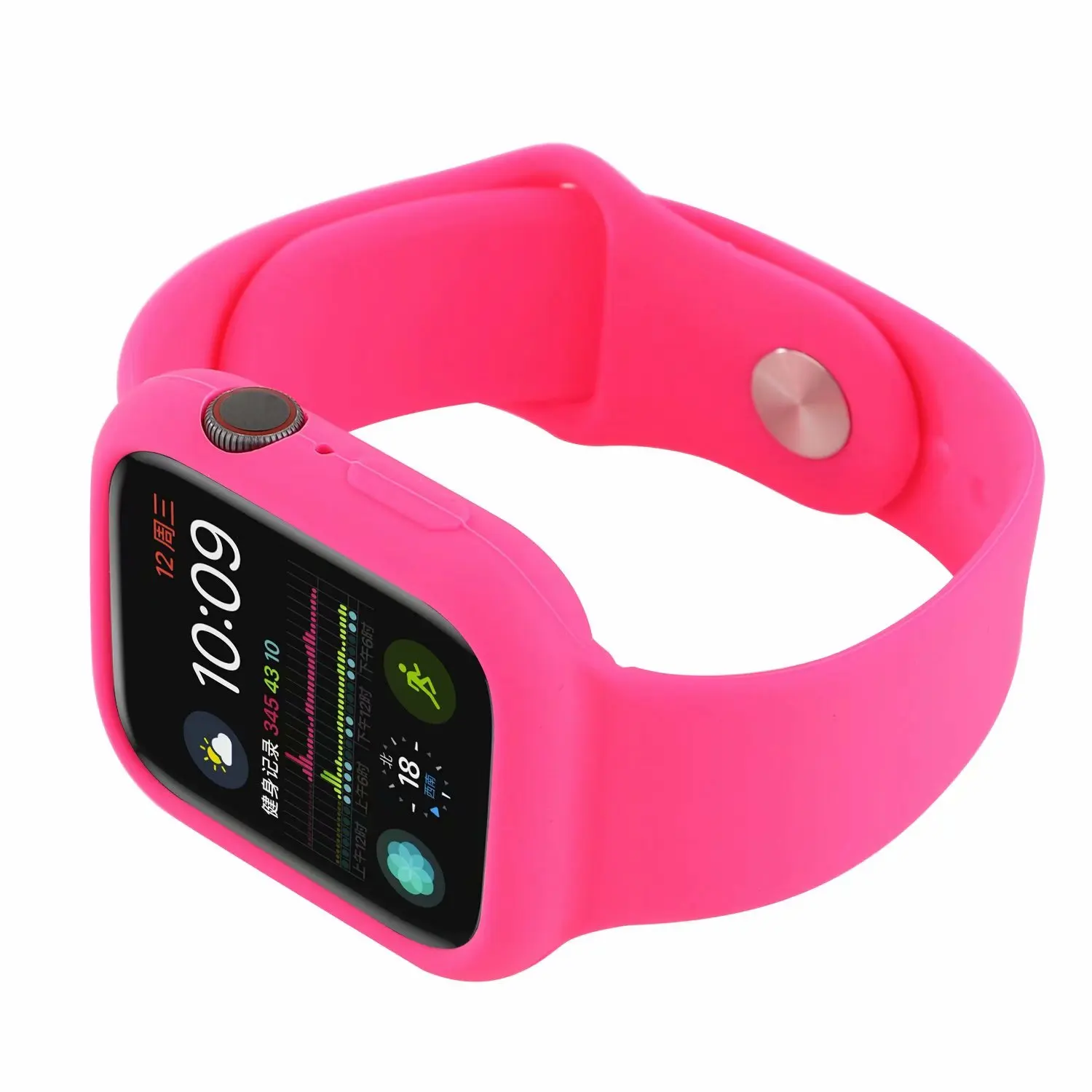 Lovely Pink For Apple Watch Band Case,Full Cover Tpu Gel Case For Apple ...