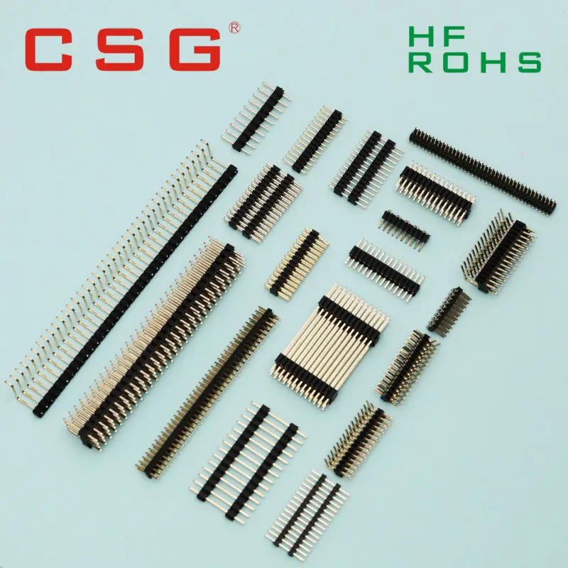 2.54 Pitch Single Row 90 Degree 5 Pin Female Header Connector - Buy 5 ...