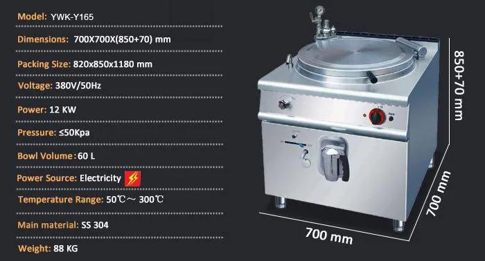 100l Elektrische Kookpot Soep Grote Verkoop Industriële Commerciële ...