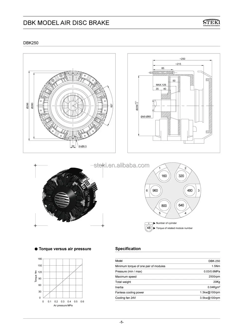 Steki 2018 Pneumatic Caliper Brakes Dbk 250 6 Calipers Brake ...