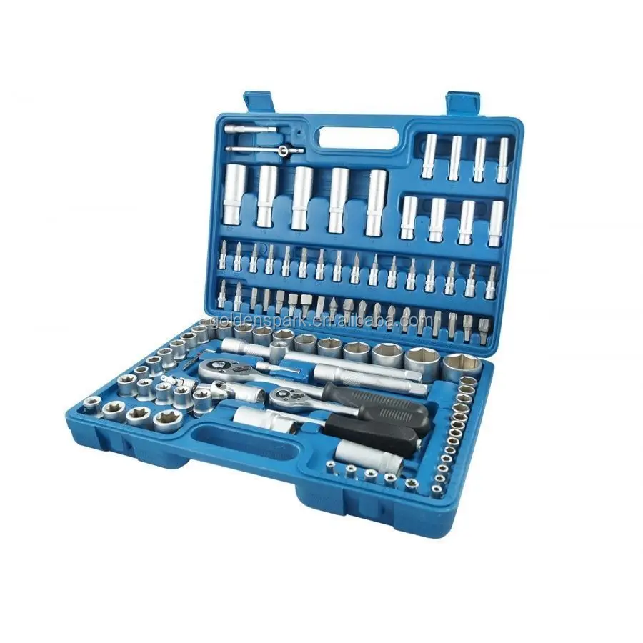 Spanners Ratchet Compass Kit 108 PCS Key Compasses in Briefcase Socket ...