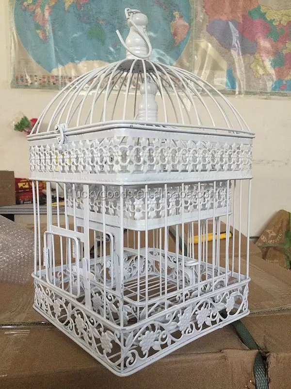Garden Decor Metal Bird Cage Wedding Favor Square Shape Bird Cage - Buy ...
