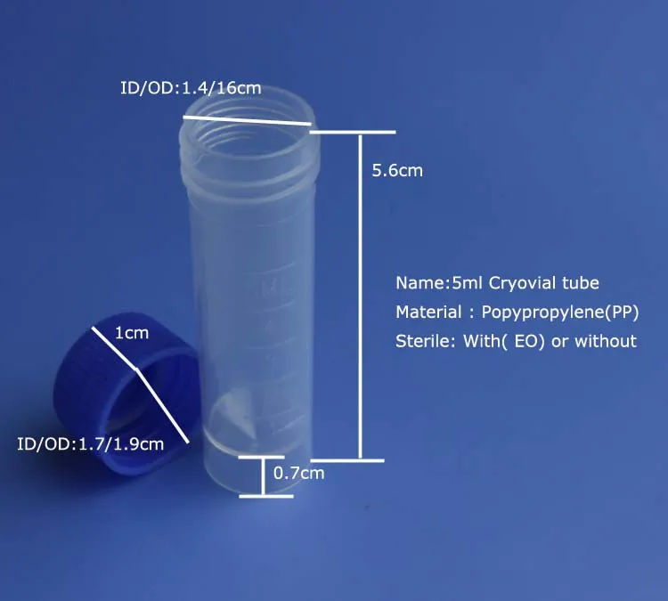 5ml Polypropylene Storage Vials Cryo Tube With Screw Top - Buy 5ml ...
