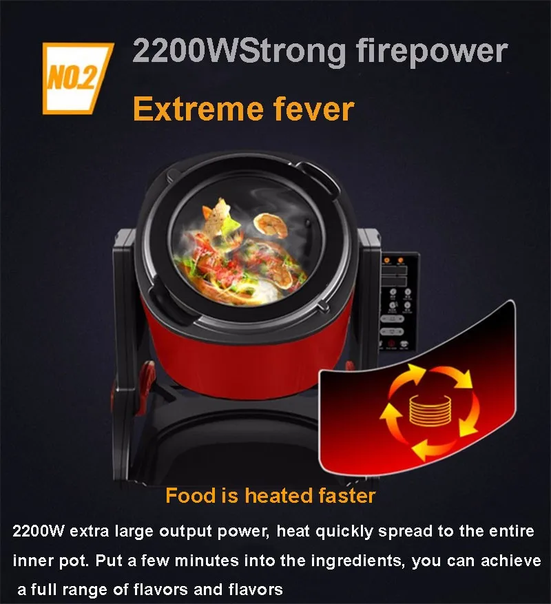 Food Cooking Machine Automatic Intelligent Cooking Pot Multi-function ...