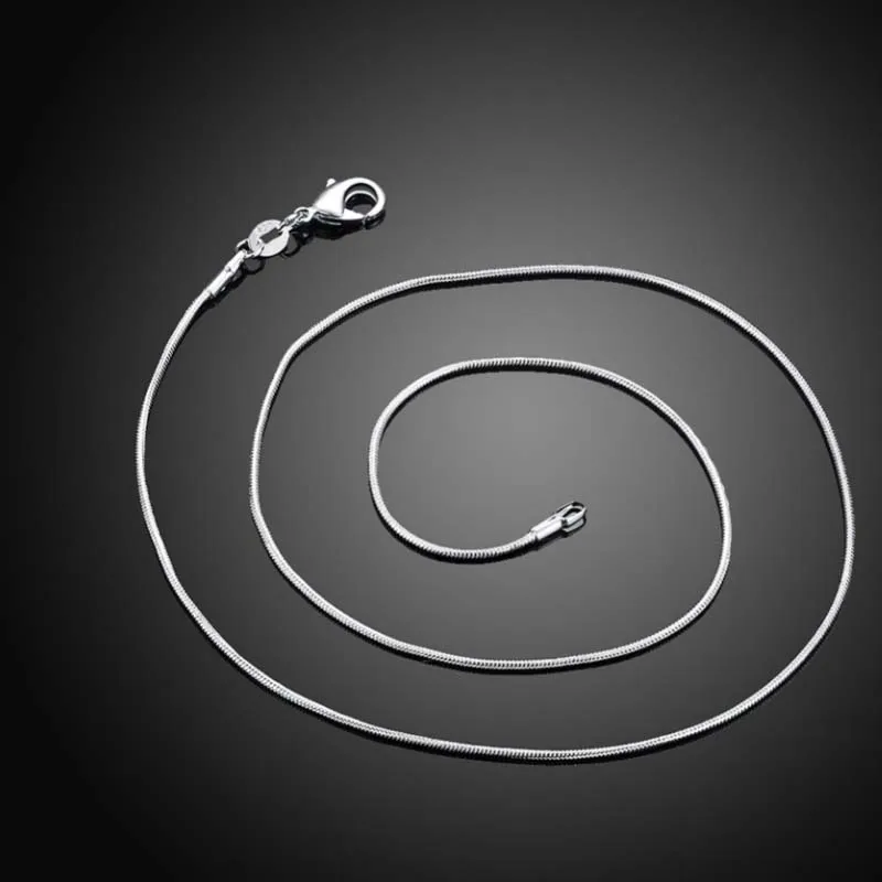1mm Real Size Thick Silver Snake Chain - Perfect for Gifts