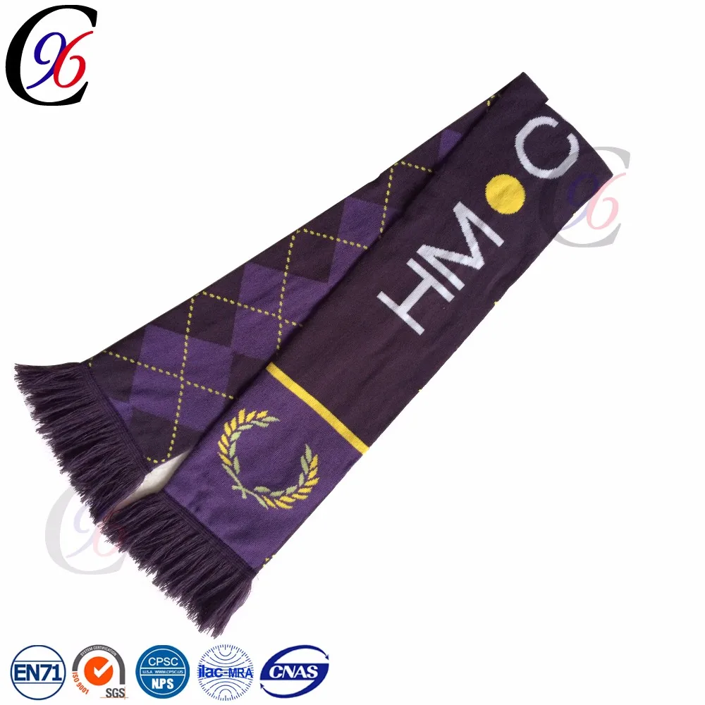 Chengxing Custom Wholesale Football Fan Scarf Acrylic Soccer Team Fan ...