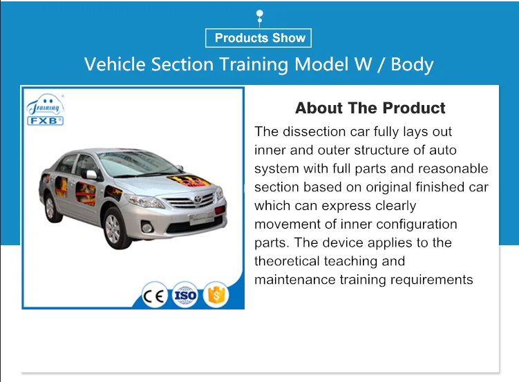 Automotive Education Equipment For The Training Car,Vehicle Cutaway For ...