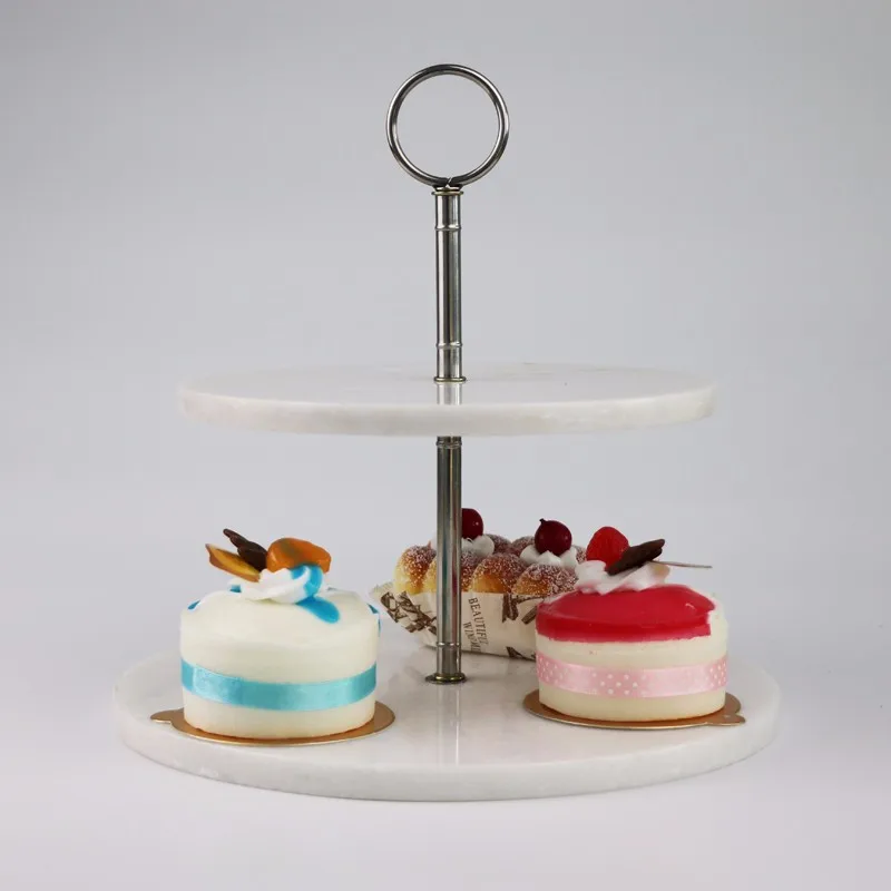 Natural Marble Double Cake Tray / Cake Decorating Tools Stone Cake ...
