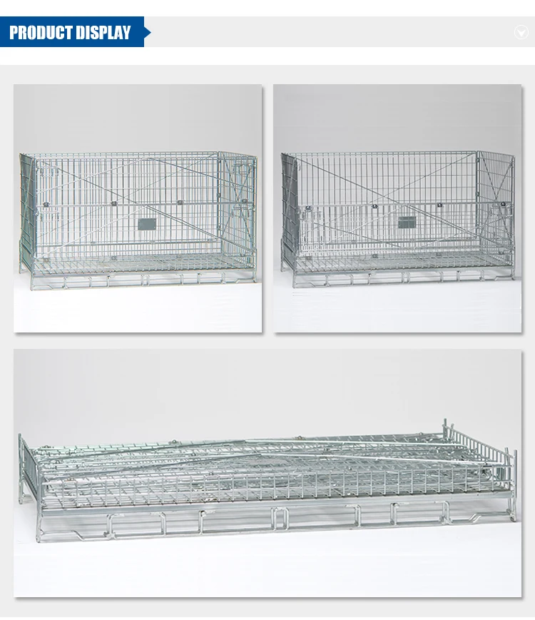 Foldable Galvanize Big Metal Waste Garbage Cage Container - Buy ...