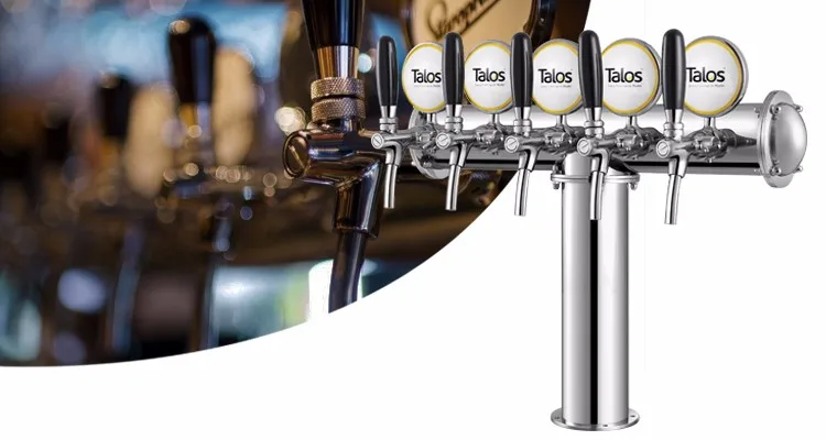 Talos T Tower Stainless Steel 5 Tap Tower 85mm Beer Dispensing ...