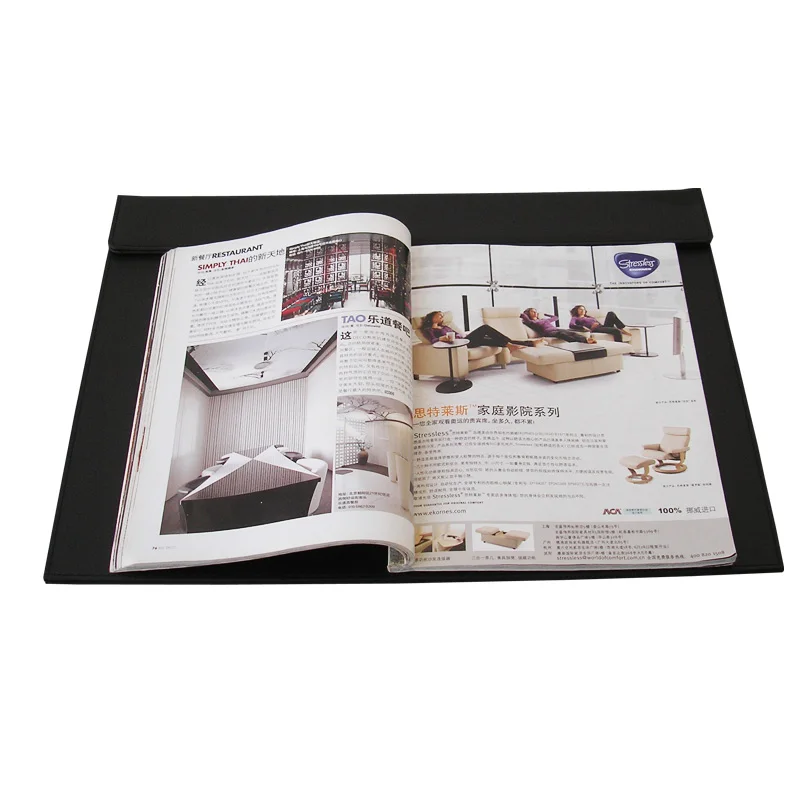 Office Supplies Rectangle Black Leather Desk Pads Clipboard A3 Desk ...