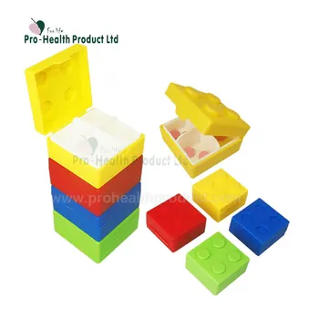 Candy Color Building Blocks Toy Lego 4 Compartments Plastic Cosmetics ...