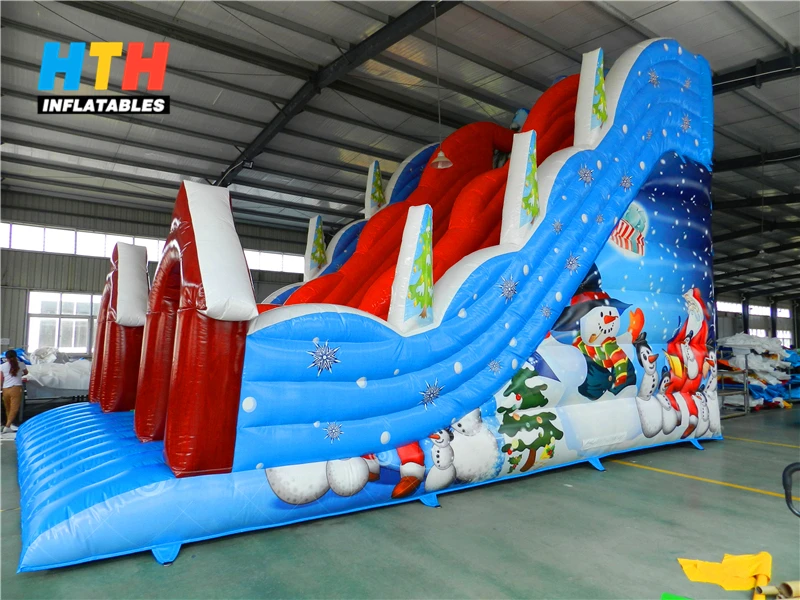 New Design Giant Christmas Inflatable Slide,Santa Claus Gift Inflatable ...
