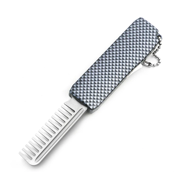 New Mini Automatic Stainless Steel Combs Foldable Knife Brushes Hair ...