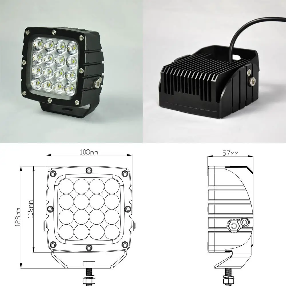 Super Bright Auto 24 Volt Truck Lights Led 4x4 Led Work Lights For ...