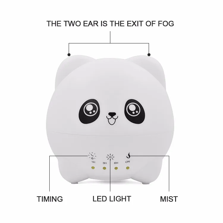 300ml Cute Panda Ultrasonic Baby Kids Oil Aroma Diffuser - Buy Kids Oil ...