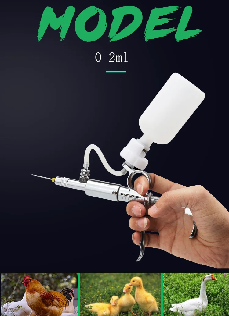 2ml 5ml Automatic Pistol Vaccine Medicine Syringe Chicken Duck Pig ...