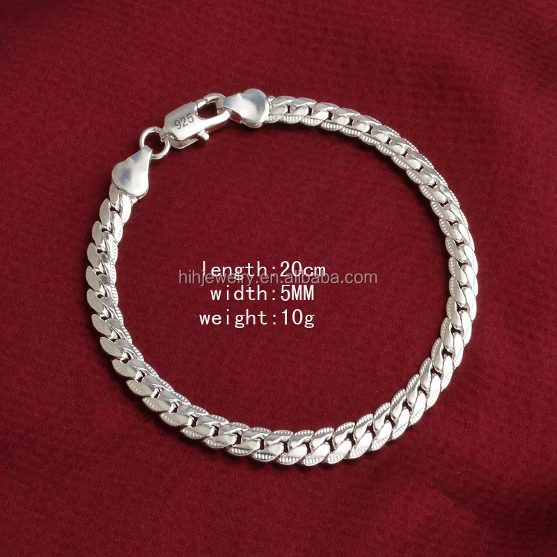 5mm Popular Hand Chain Boy And Girl Friendship Bracelets Cuban Link ...