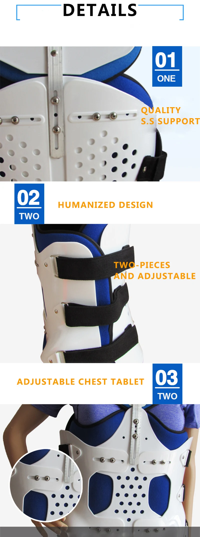 Lumbar Spine Orthosis - Adjustable Support for Neck & Back