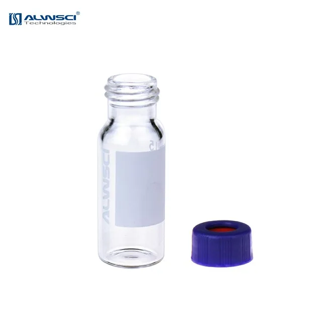 Alwsci 1.5ml Clear Glass Hplc Vial With Label Nd9 Automatic Sampler Vials For Hplc Instrument ...