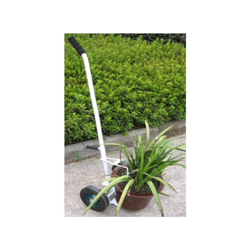 Potable Flower Pot Mover Trolley with Two Wheels - Durable Steel