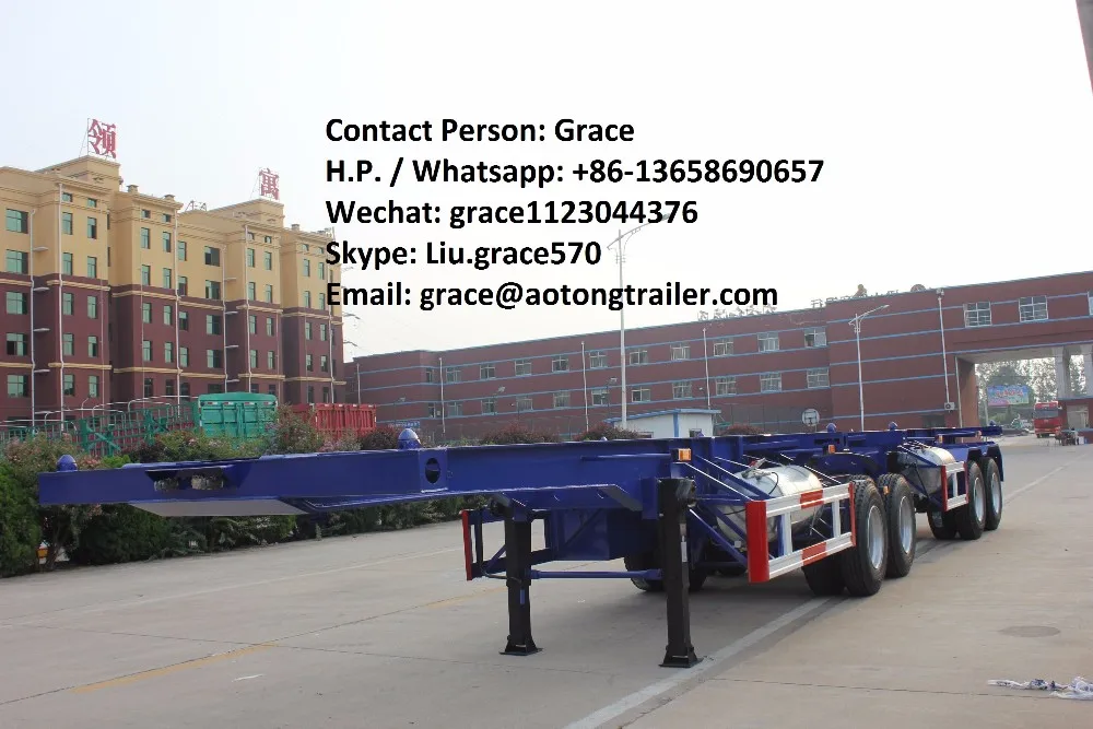 20ft 40ft B Double Combinations Container Chassis Trailer Combo Tractor ...