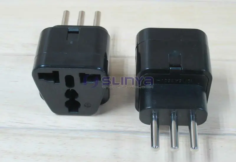 2 In 1 Type L Plug 3 Pin Italy Plug With Copper Material - Buy 3 Pin ...