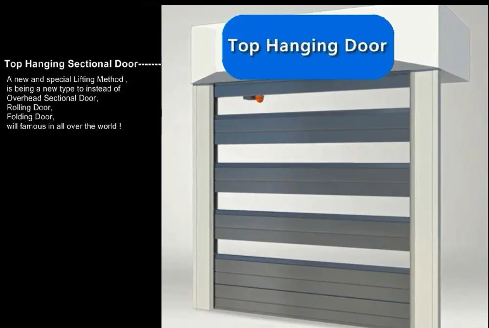 Steel Automatic Industrial Top Hanging Folding up Stacking Door for ...