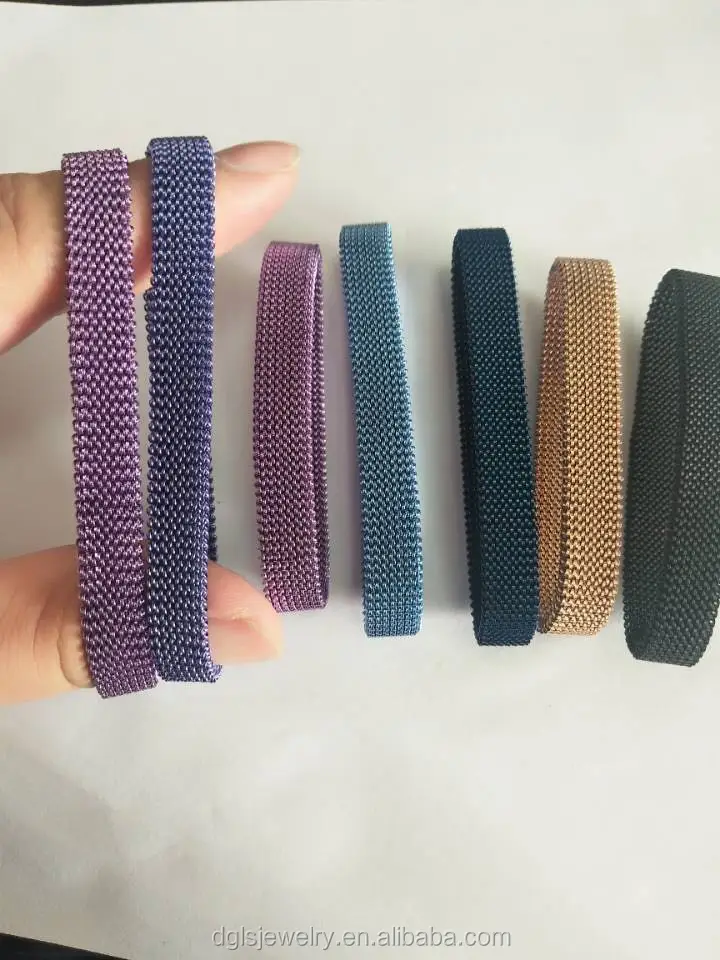 Factory Handmade Stainless Steel Bangle Mesh Spring Bracelet For Men ...