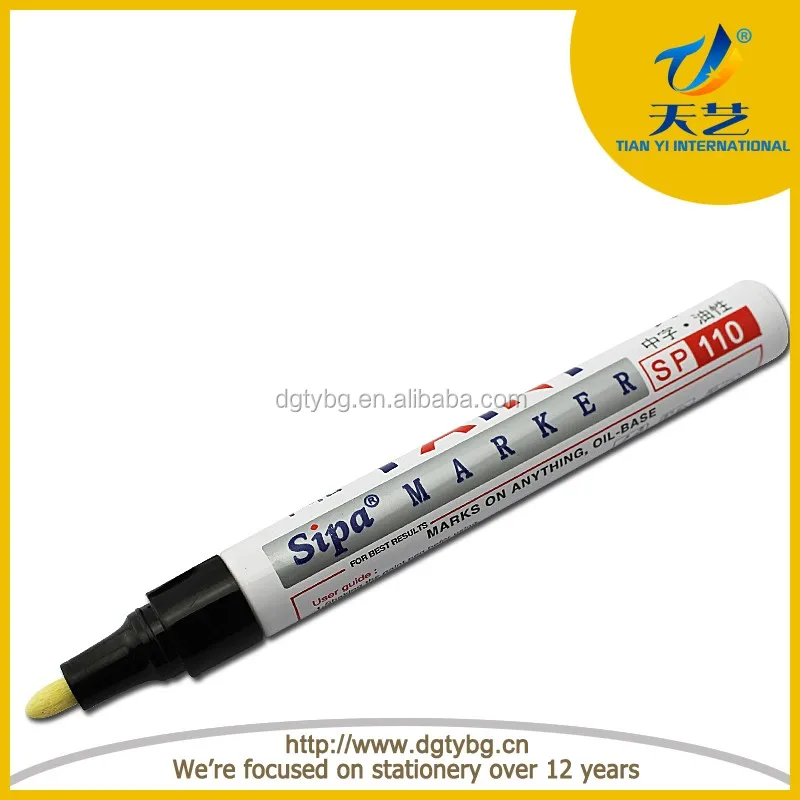 Permanent Waterproof Marker Pen,Colored Ink White Board Marker Pen,Wet ...