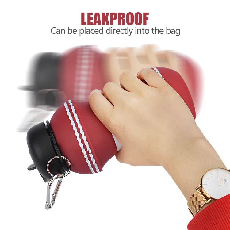 A Cricket Ball of Mass 150g - BPA Free Silicone Water Bottle