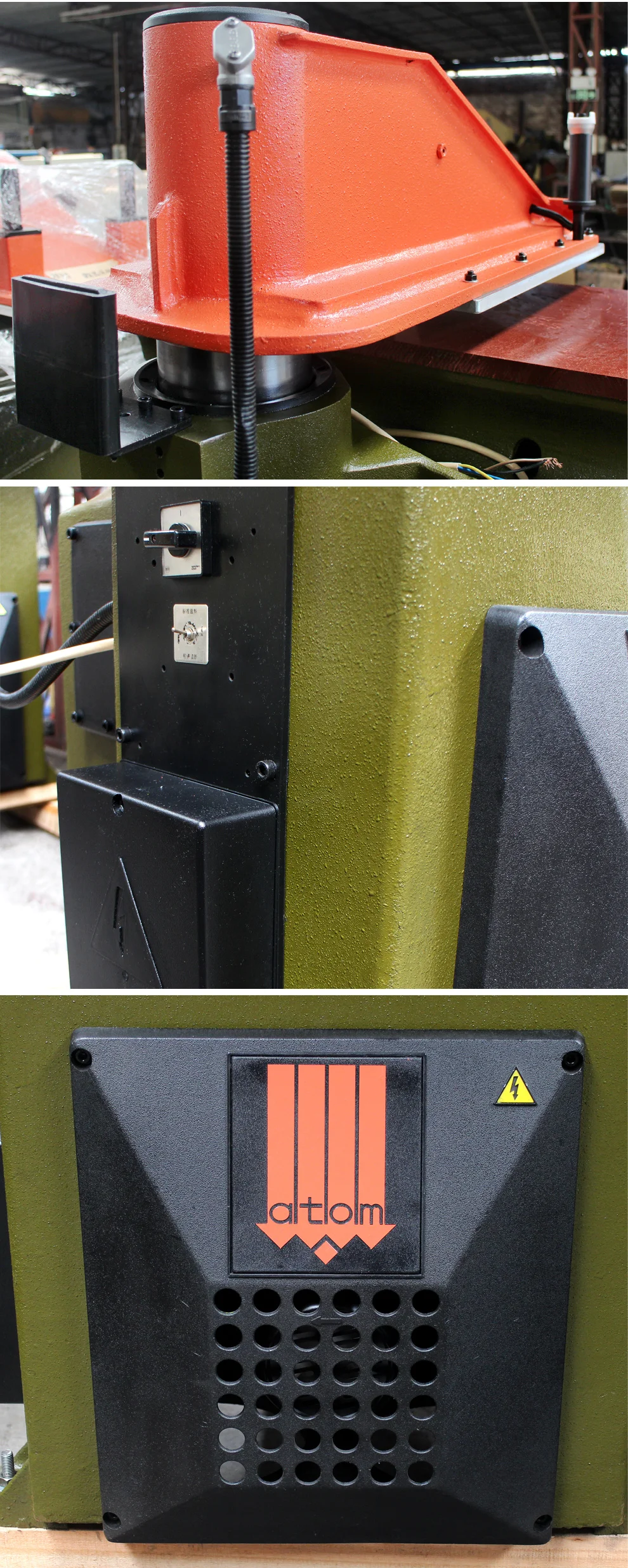 Refurbished Vs922 20 Tons Atom Leather Cutting Machine Hydraulic Swing ...