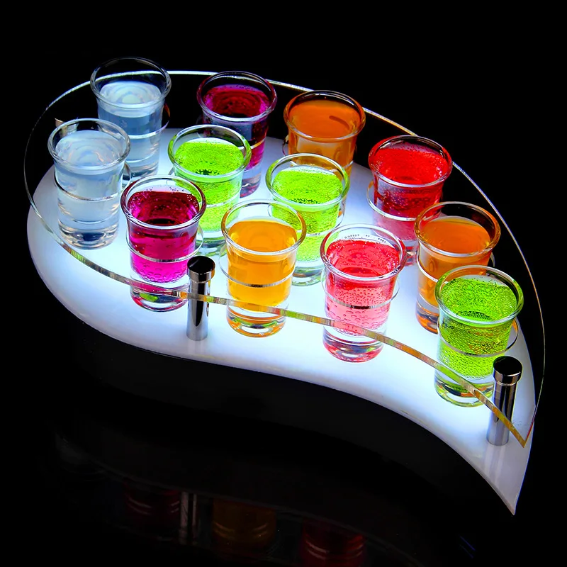 LED Shot Glasses & LED Tray Light - Porta Shots De Acrlico
