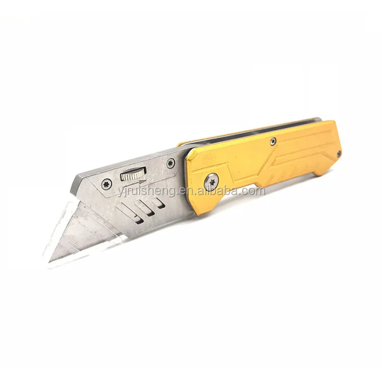 New Product Yellow Handle Utility Blade Folding Pocket Utility Knife ...