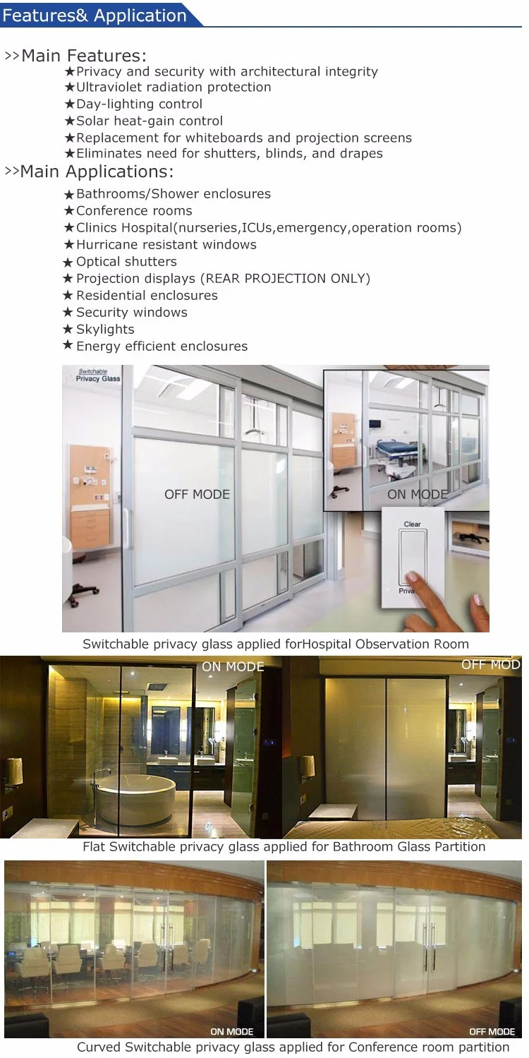 Smart Glass - Intelligent PDLCD Electronic Dimming Shades