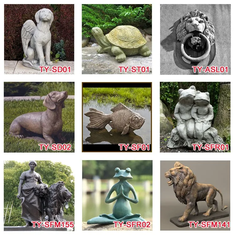 Animal Sculptures Of Carved Crane Stone Statue For Garden Ornament ...