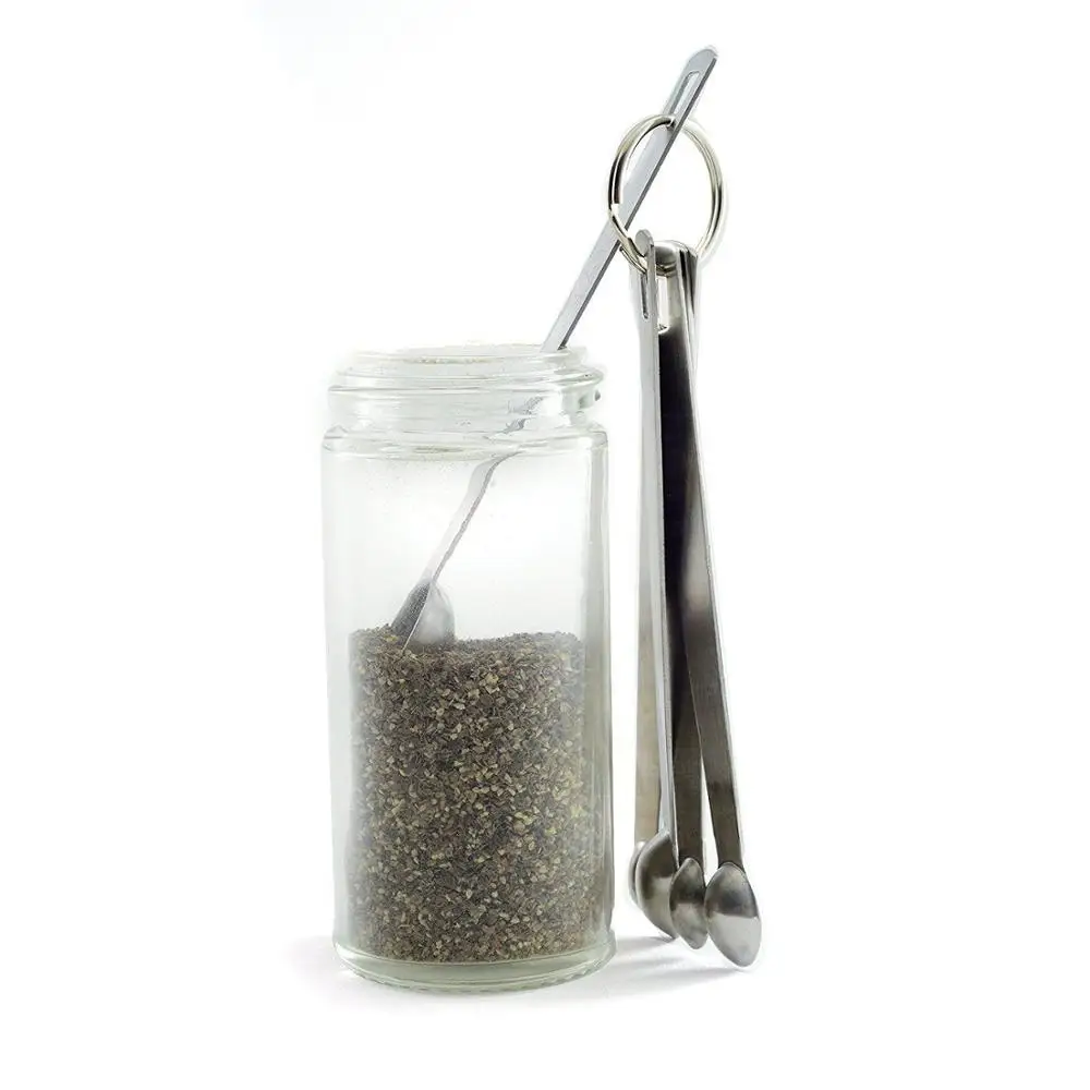 Set of 5 Stainless Steel Mini Medicine Powder Measuring Spoons