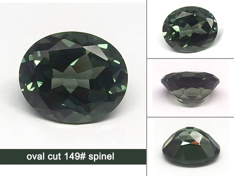 High Quality Oval Cut Synthetic Green Spinel Gemstone - Buy Synthetic ...