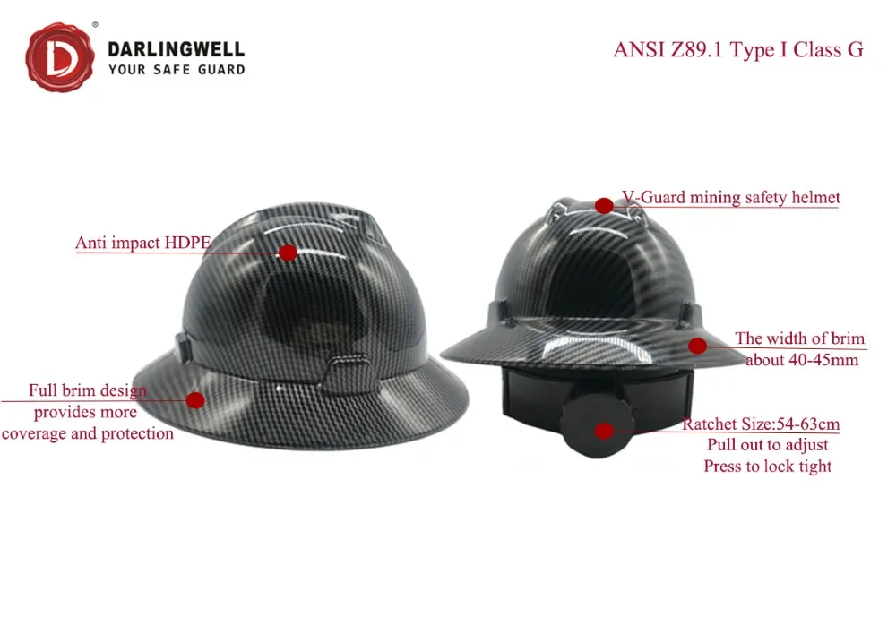 Darlingwell Hot Selling Underground Miner Safety Helmet Construction ...