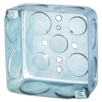 4x4 Square Knockout Galvanized Steel Electrical 1" Deep Junction Box - Buy Deep Junction Box,1 ...