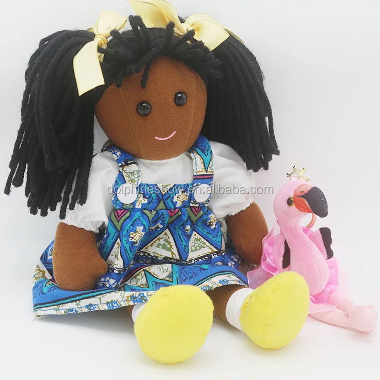 Top Selling Cheap Plush African American Black Doll Custom Cute Dress ...