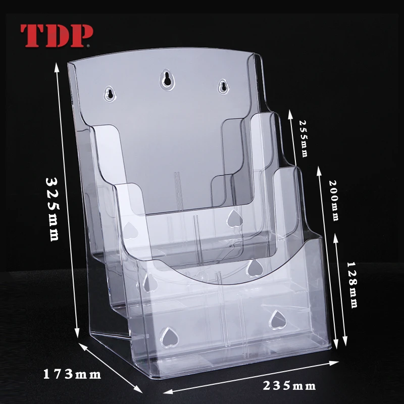 A4 Size Clear Transparent Leaflet Flyer Display Stand Acrylic Brochure ...