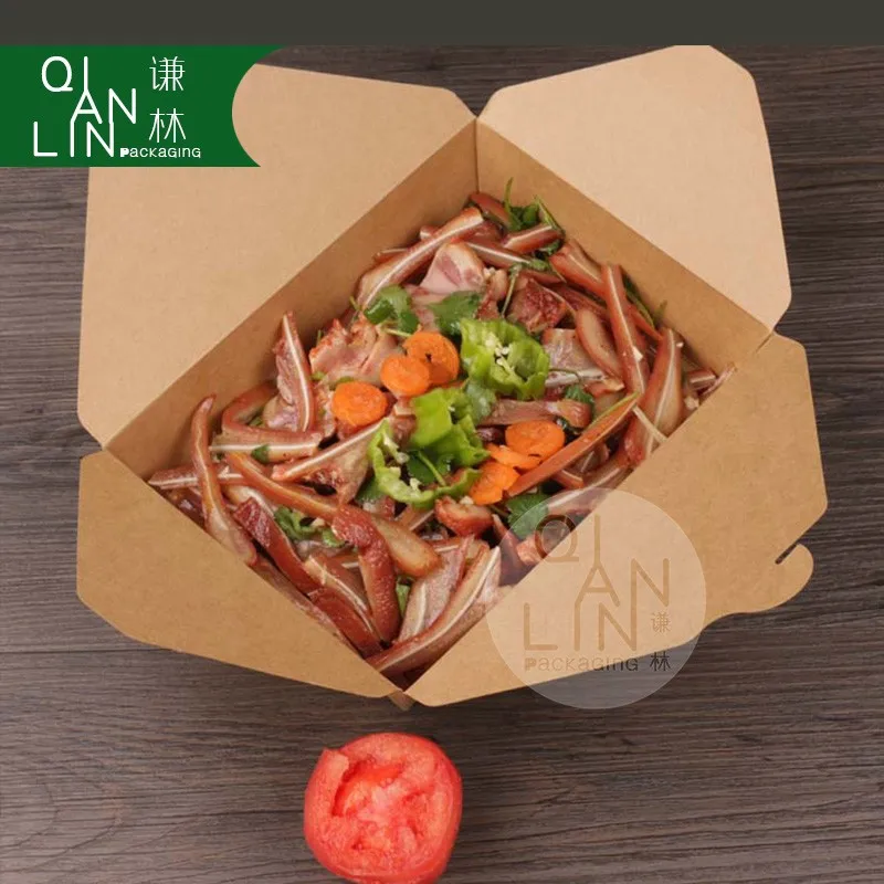 Disposable Bento Paper Box With Customized Design - Buy Disposable ...